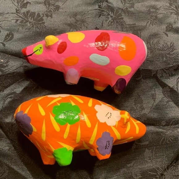 Accents | Hand Painted Pigs | Poshmark